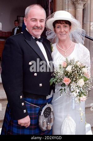 Charlie Clydesdale and his wife Irene Gow at their wedding at Bainsford ...