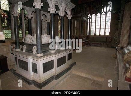 Princess Diana or Diana Spencer in crypt at the Church in Great ...