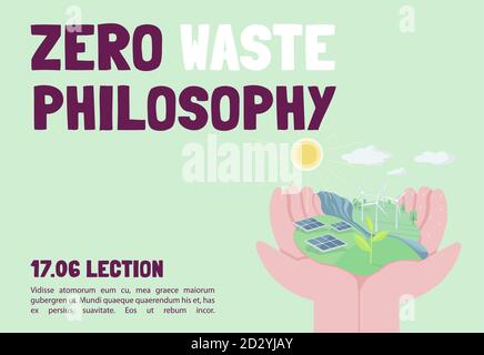 Zero waste lifestyle brochure template layout. Flyer, booklet, leaflet ...