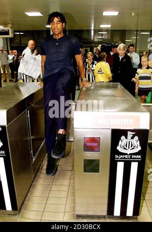 Newcastle United football manager Ruud Gullit opens the new Newcastle ...