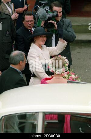 FORMER ROYAL NANNY ALISON WARDLEY SMILES AT HER NEW HUSBAND, ROYAL ...