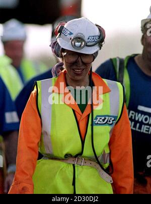 The Princess Royal, after visiting a coal mine in Nottinghamshire. She ...
