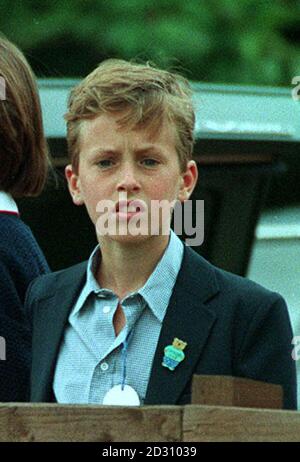 Lady Romsey with her two children, Alexandra and Nicholas Knatchbull ...