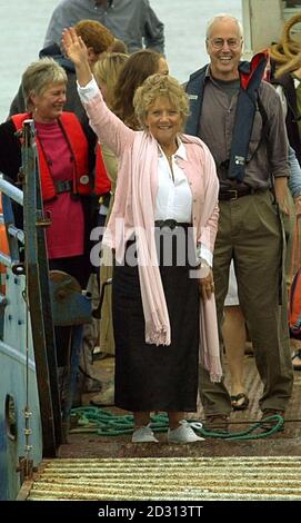 BBC Castaway contestant Ben Fogle (R) runs to greet his mother Julia ...