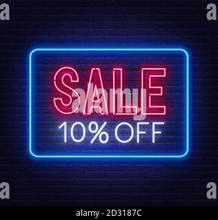 Ten Percent Off on a black background Stock Vector Image & Art - Alamy