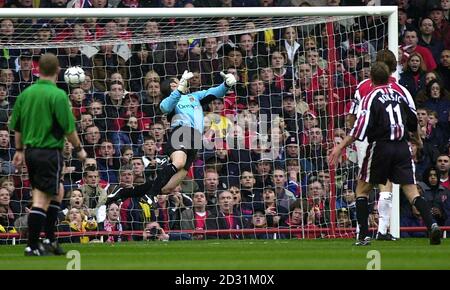 Arsenal goalkeeper David Seaman is left shocked and stunned as he ...