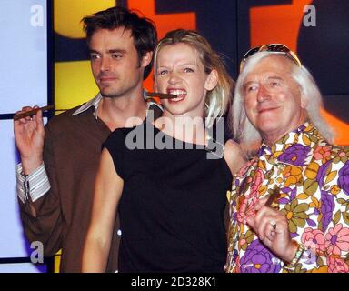 Jimmy Saville DJ TV Presenter resting on the balcony of his Leeds ...