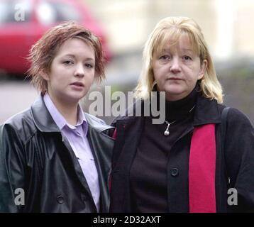 Carol Dent (R) mother of Leukaemia sufferer Kelly Dent and her sister ...
