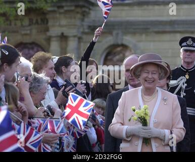 Queen Elizabeth II at Exeter, Devon as part of the Diamond Jubilee Tour ...
