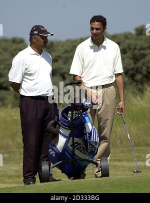 James Conteh, (right) with his caddie and father, former Boxing ...