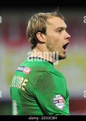 Goalkeeper Sam Slocombe, Scunthorpe United Stock Photo - Alamy