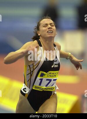 Ukraine's Zhanna Block in action in the Women's 60m Heats Stock Photo ...
