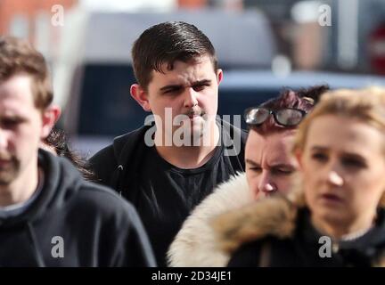 Ashley Cooke, the boyfriend of Shana Grice, arrives at Lewes Crown ...