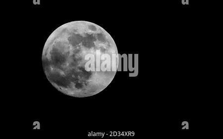 A super blood wolf moon over Liverpool during a lunar eclipse Stock ...