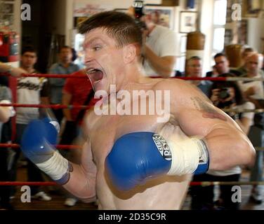 Ricky Hatton during a Media Work Out at Betta Bodies Gym, Denton ...