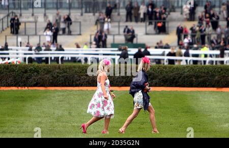 Female racegoers arrive for Grand National Day of the 2018 Randox ...