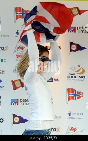 Great Britain's Bryony Shaw celebrates winning her Bronze Medal after ...