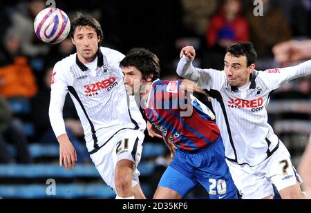 Swansea's Fede Bessone (left), Crystal Palace's Danny Butterfield and ...