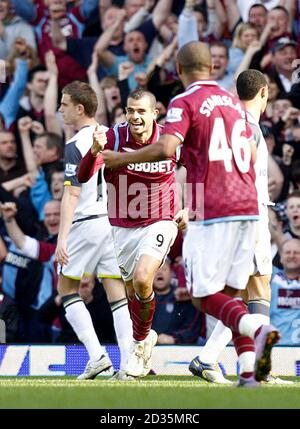 West Ham United's Araujo Ilan celebrates scoring their first goal ...