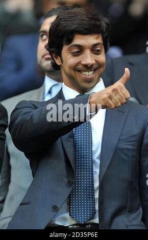 Manchester City owner Sheikh Mansour and chairman Khaldoon Al Mubarak ...