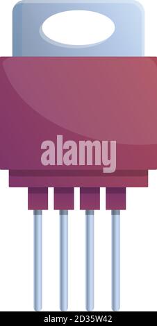 Circle capacitor icon. Cartoon of circle capacitor vector icon for web ...