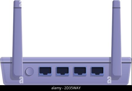 lan dsl modem cartoon. antenna connection, ethernet network lan dsl ...