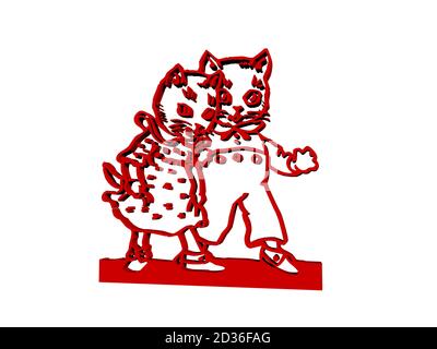 red cute comic bear Stock Photo - Alamy