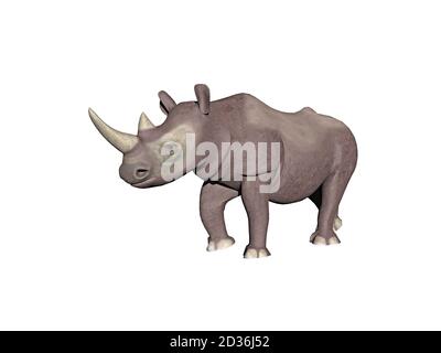 heavy african rhinoceros in the steppe Stock Photo - Alamy