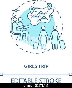 Girls trip concept icon Stock Vector Image & Art - Alamy