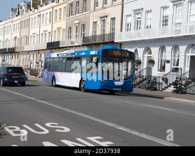 First Wessex bus on the Esplanade at Weymouth Stock Photo - Alamy