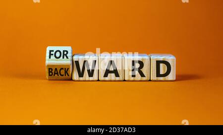 Forward or backward symbol. Turned cubes and changed the word 'backward ...