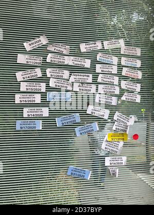 Seattle, USA. 21th Sep, 2020. I have been screened Covid-19 stickers on ...