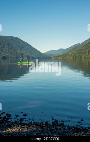 Canoeing on Lake Crescent, Olympic National Park, WA Stock Photo - Alamy