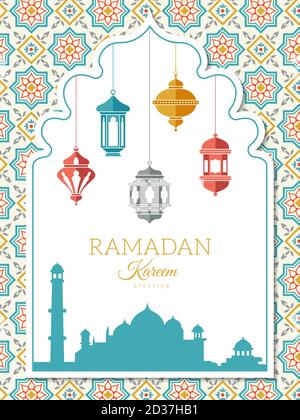 Arabic lamp background. Ramadan decoration banner with muslim islam ...