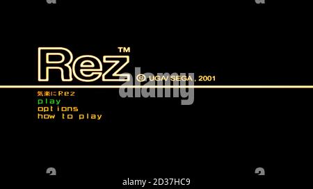 Rez - Sony Playstation 2 PS2 - Editorial use only Stock Photo - Alamy