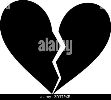 Broken heart split in two in vector Stock Vector Image & Art - Alamy