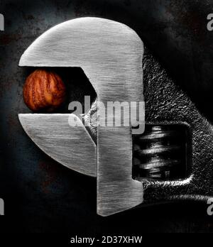 A spanner gripping a nut of a different sort. A quirky fine art image ...