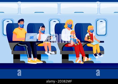 Woman cartoon with medical mask at window with plant vector design ...