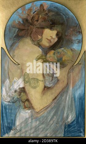 Mucha Alphonse Maria - Fruit 1 (Study Stock Photo - Alamy
