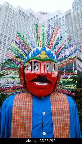 Ondel-ondel the traditional giant puppet from Jakarta - Indonesia Stock Photo - Alamy