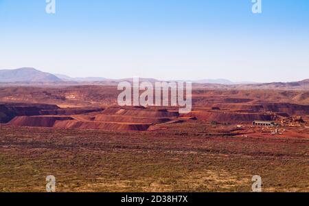Marandoo open-cut iron ore mine is located just outside the Karijini ...
