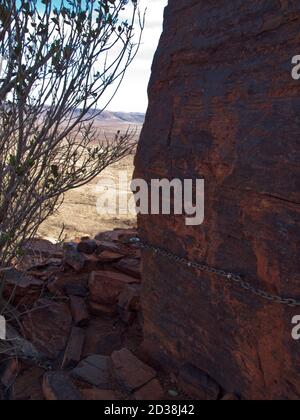 Chain Handrail, Karijini National Park Western Australia Stock Photo ...