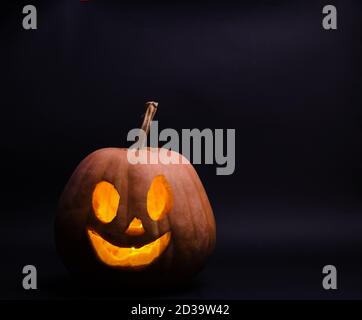 pumpkin-head against a background of an autumn forest Stock Photo - Alamy