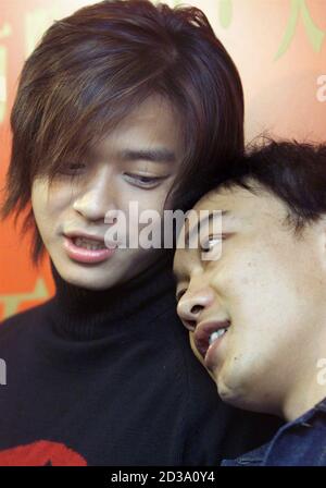 Hong Kong singer and actor Daniel Chan, right, Taiwanese model and ...