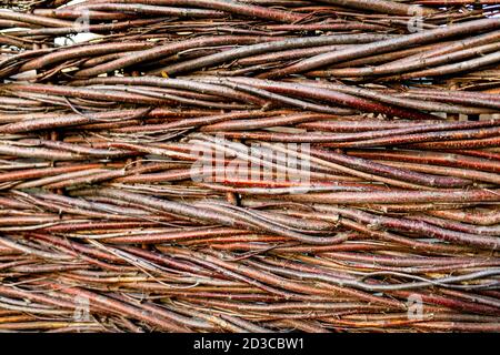 wicker natural brown twigs texture Stock Photo - Alamy