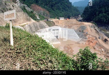 Malaysia, Sarawak, View of Bakun Dam on Balui river Stock Photo - Alamy