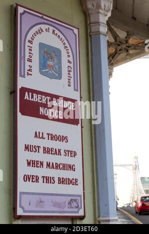 Notice All troops must break step when marching over this bridge Sign ...