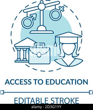 Access to education turquoise concept icon Stock Vector Image & Art - Alamy
