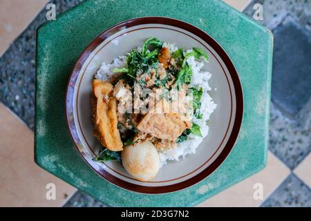 Letok or sambal tumpang, Looks similar with pecel, traditional food ...