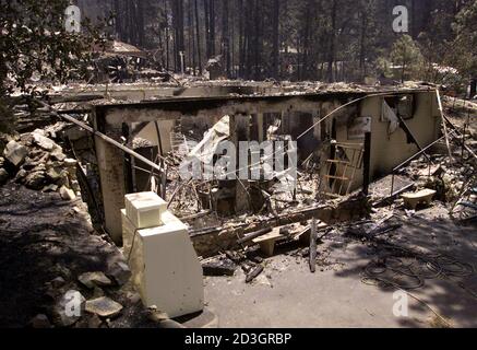 The June 2003 Aspen Fire in the Santa Catalina Mountains north of ...